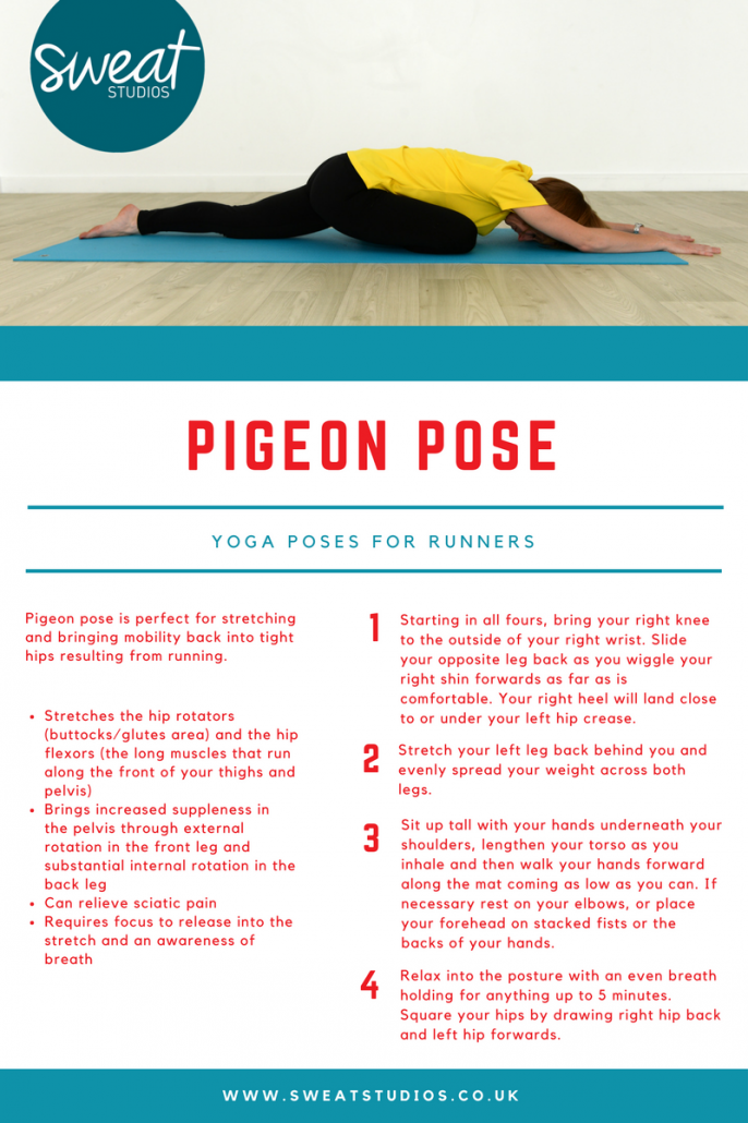 Yoga poses for runners - pigeon pose (1) - Redway Runners